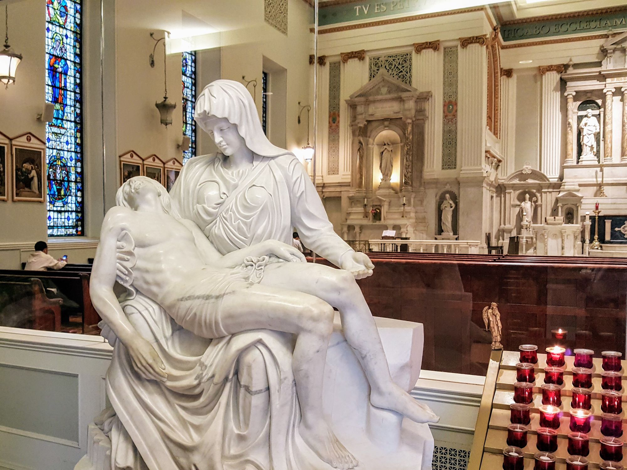 Pieta Statue - Catholic Stock Photo