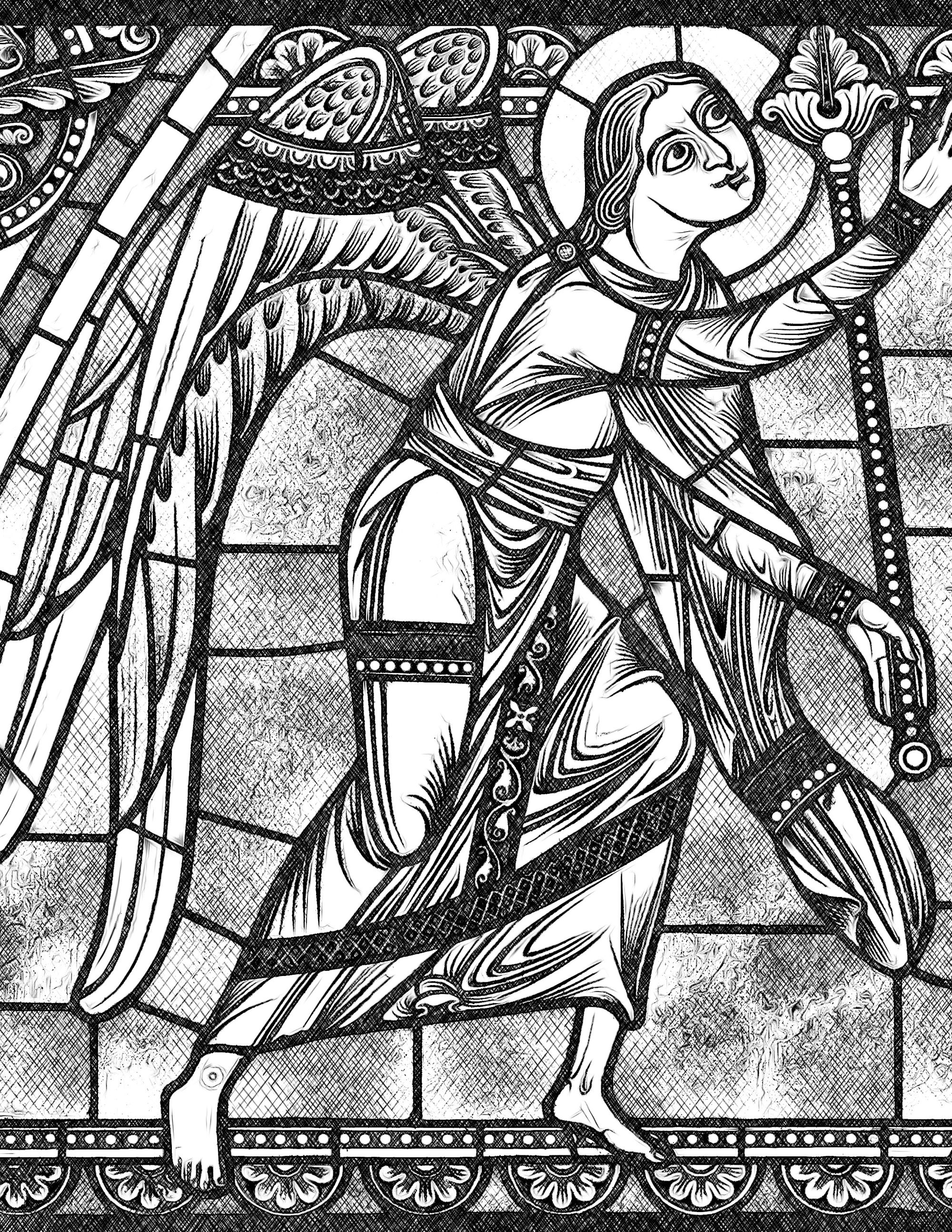 Angel - Catholic Coloring Page