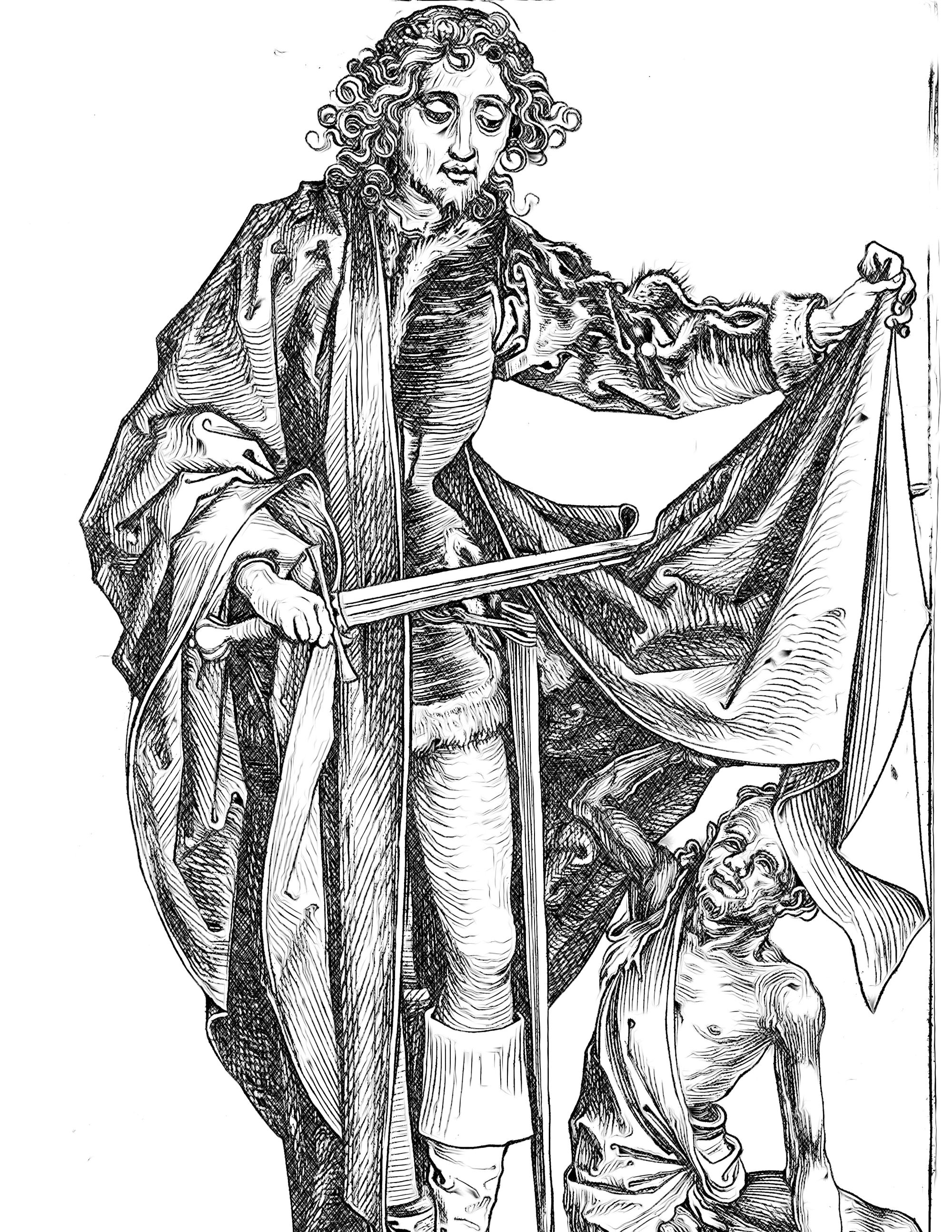 Saint Martin - Catholic Coloring Page