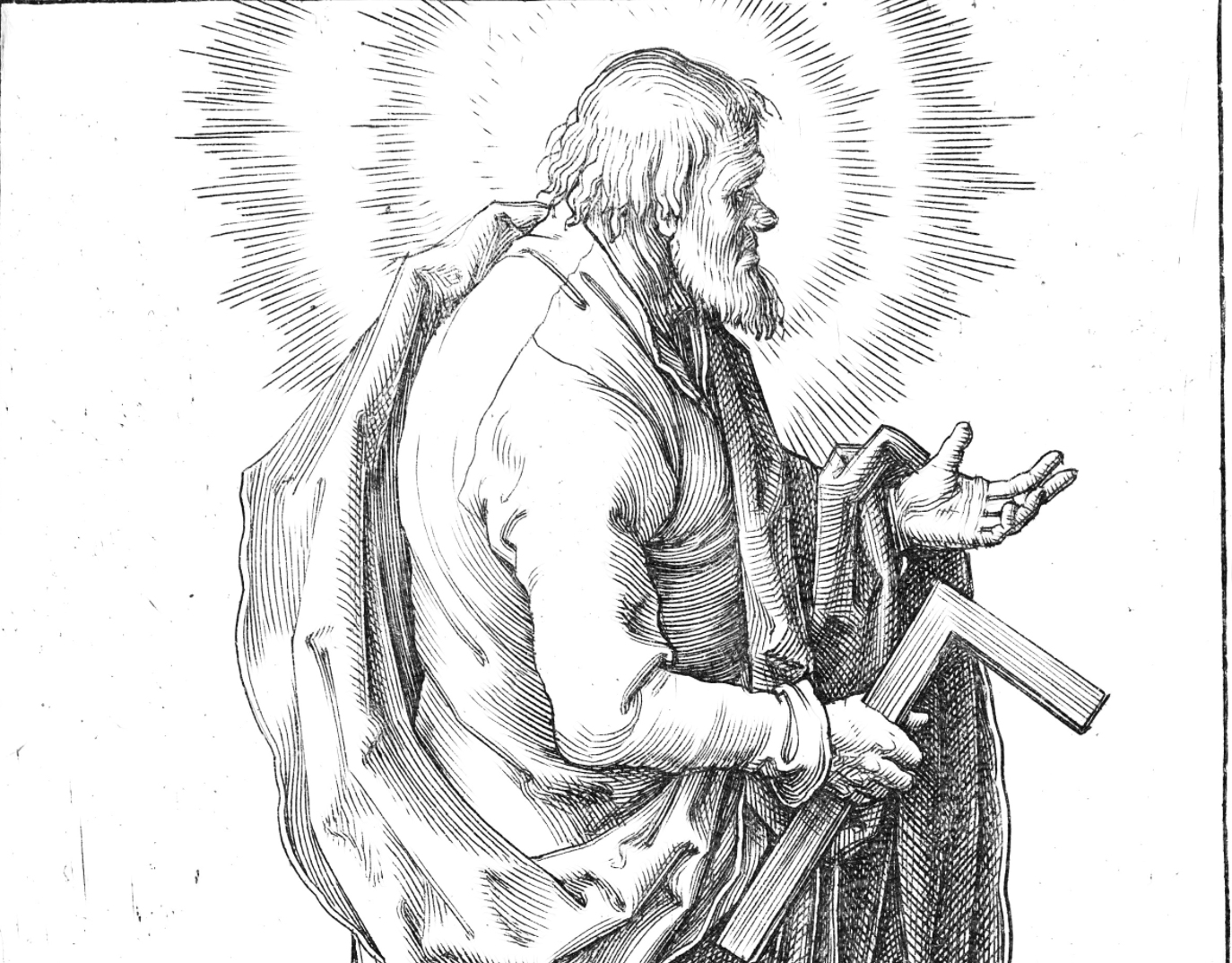 St. Simon (16th Century) Lucas Huygensz van Leyden - Catholic Coloring Page