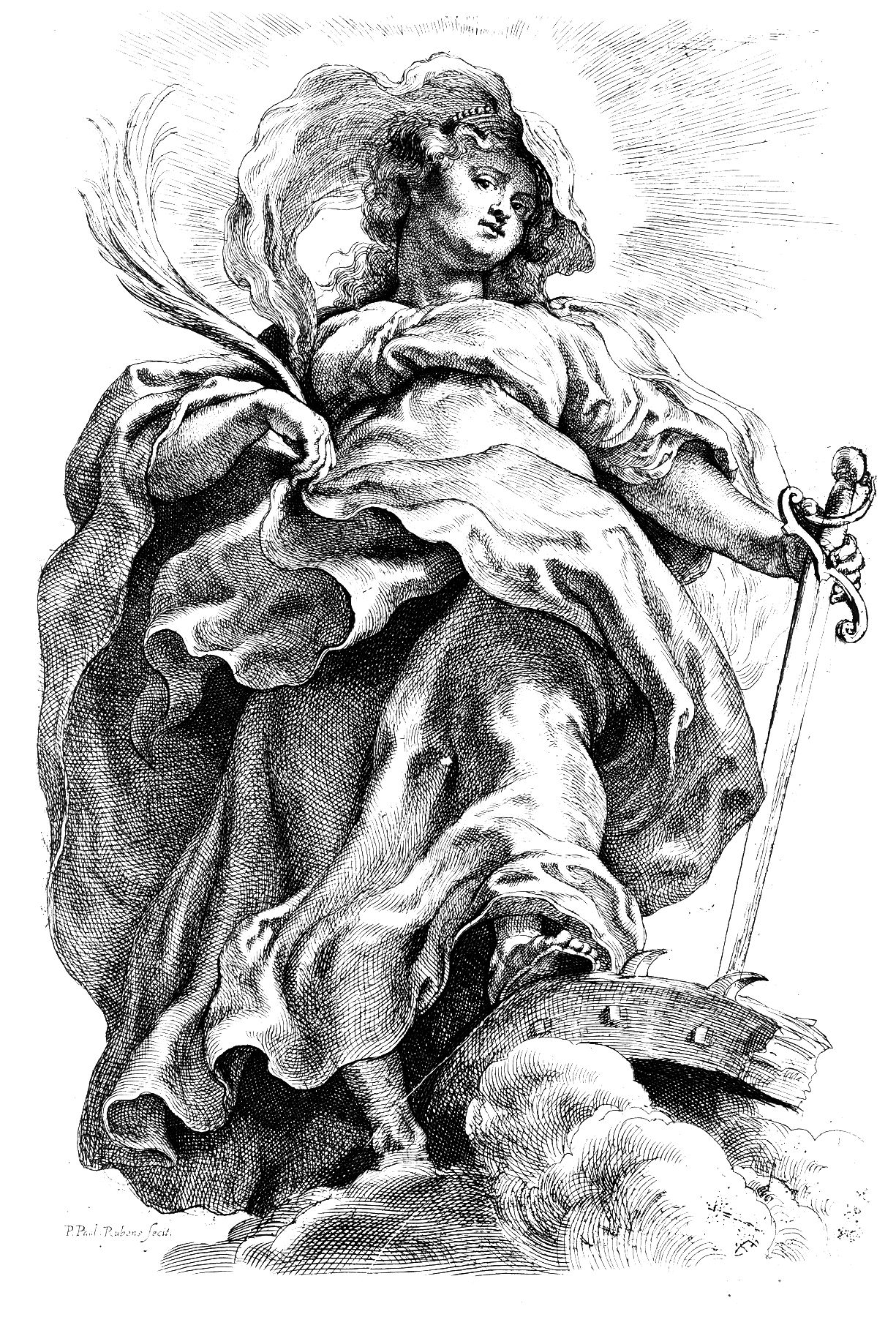 Saint Catherine of Alexandria (Flemish, 1577-1640) by Peter Paul Rubens ...