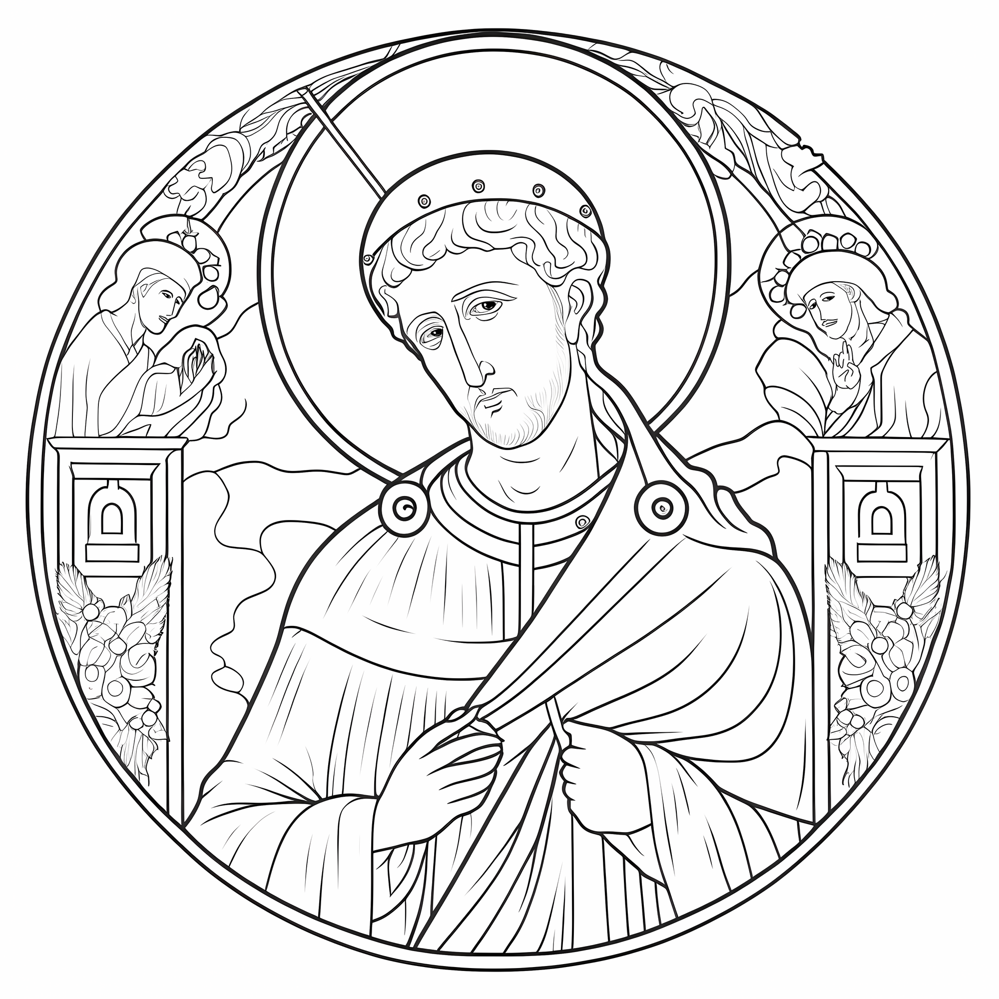 greek orthodox saints coloring pages