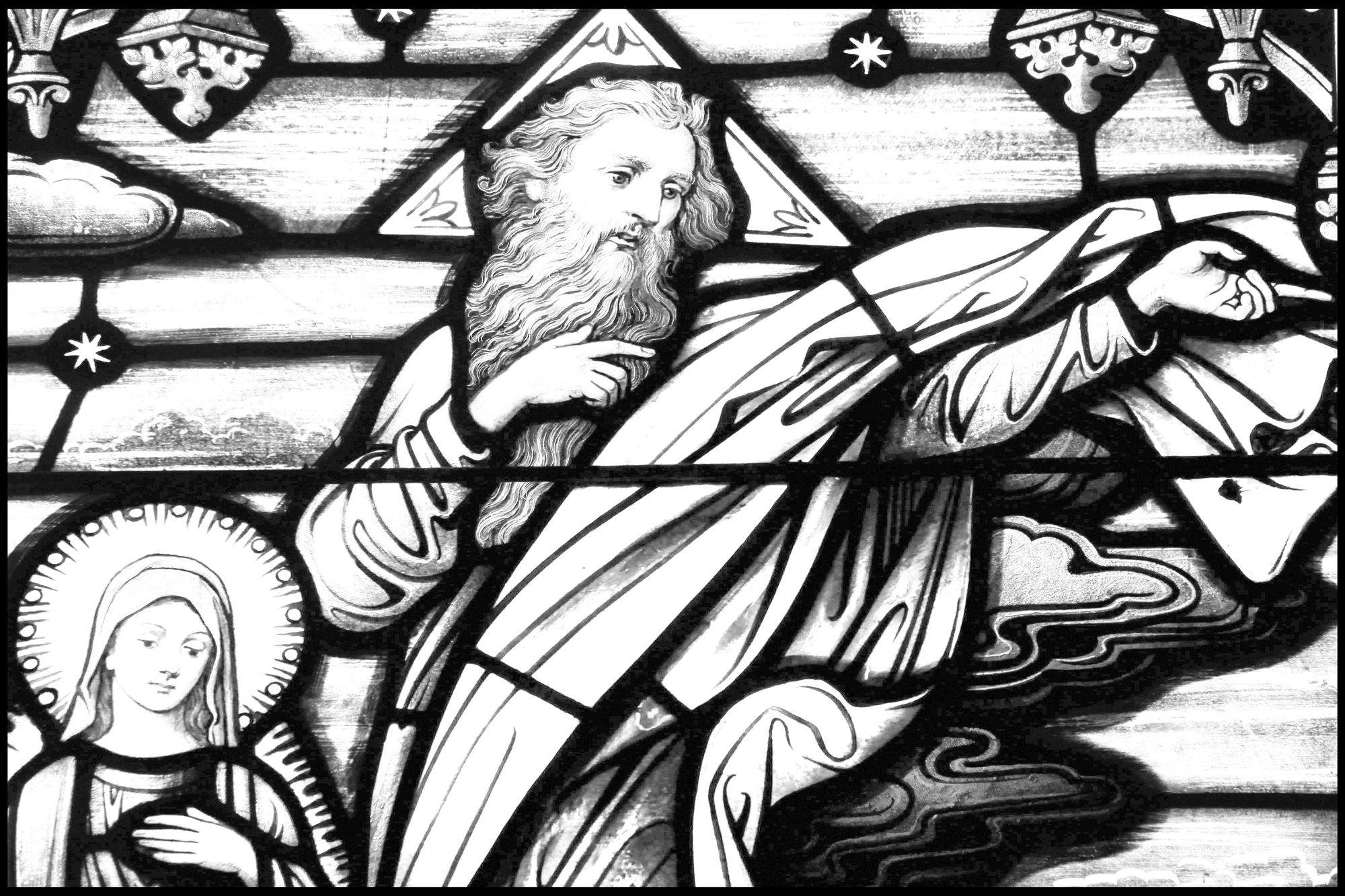 God the Father with the Virgin Mary Stained Glass (2022, United States ...