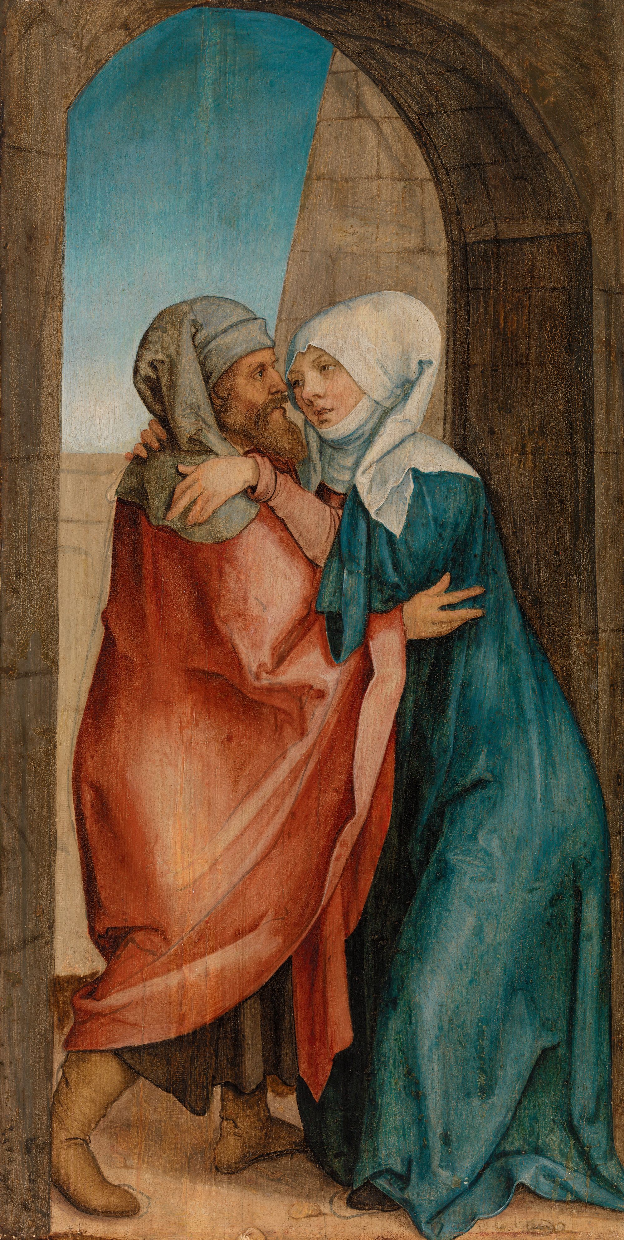 Meeting of Joachim and Anna at the Golden Gate (1510–1520) by Hans von ...