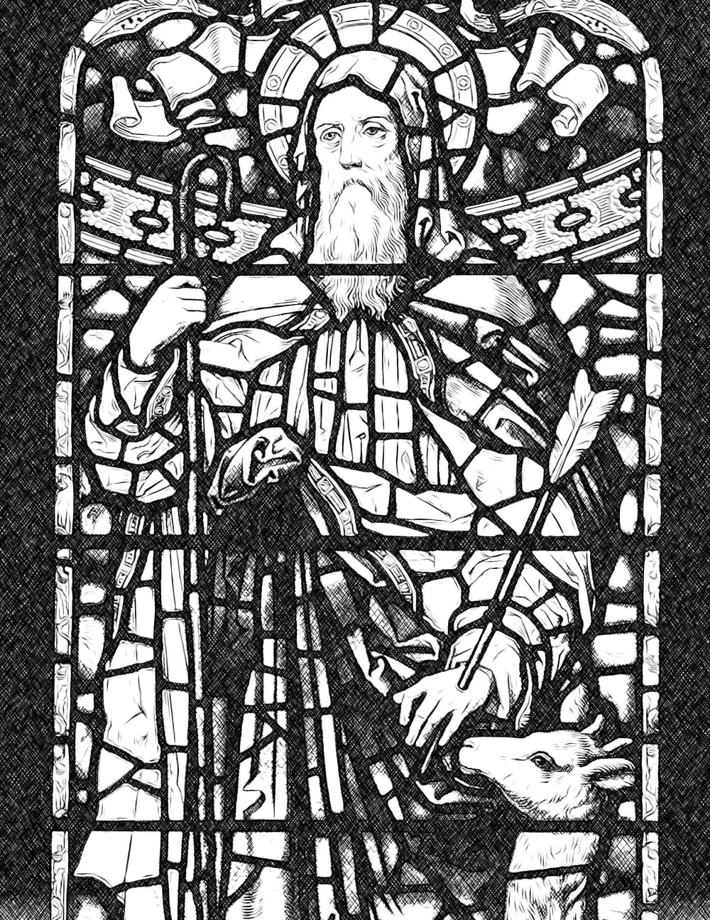 Saint Giles - Catholic Coloring Page