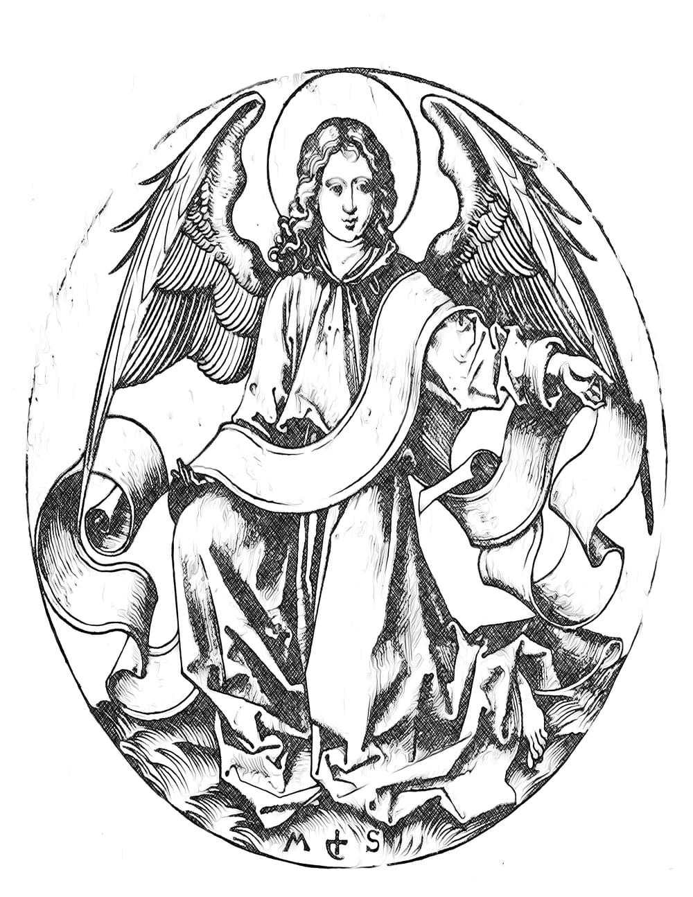 Angel - Catholic Coloring Page