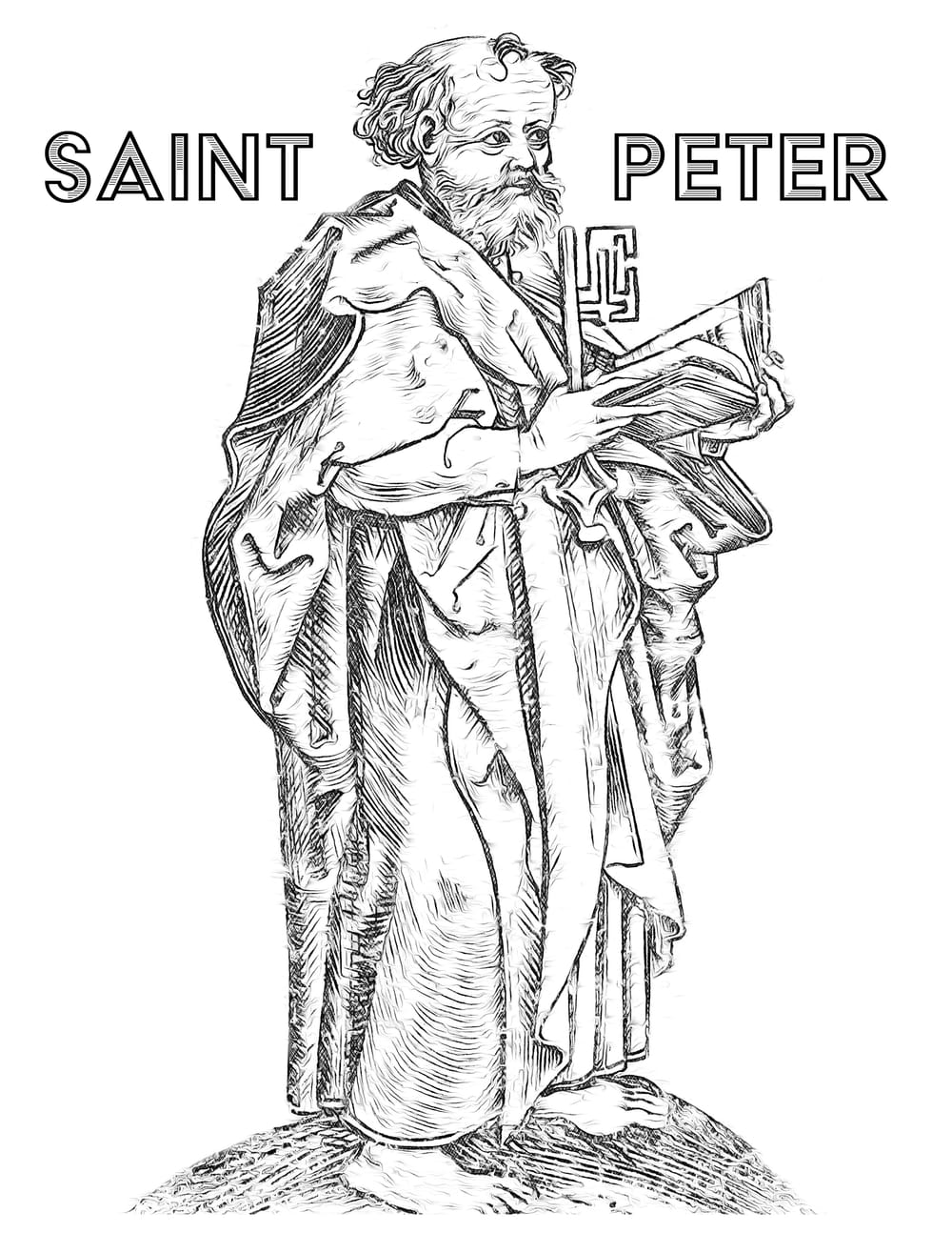 Saint Peter - Catholic Coloring Page