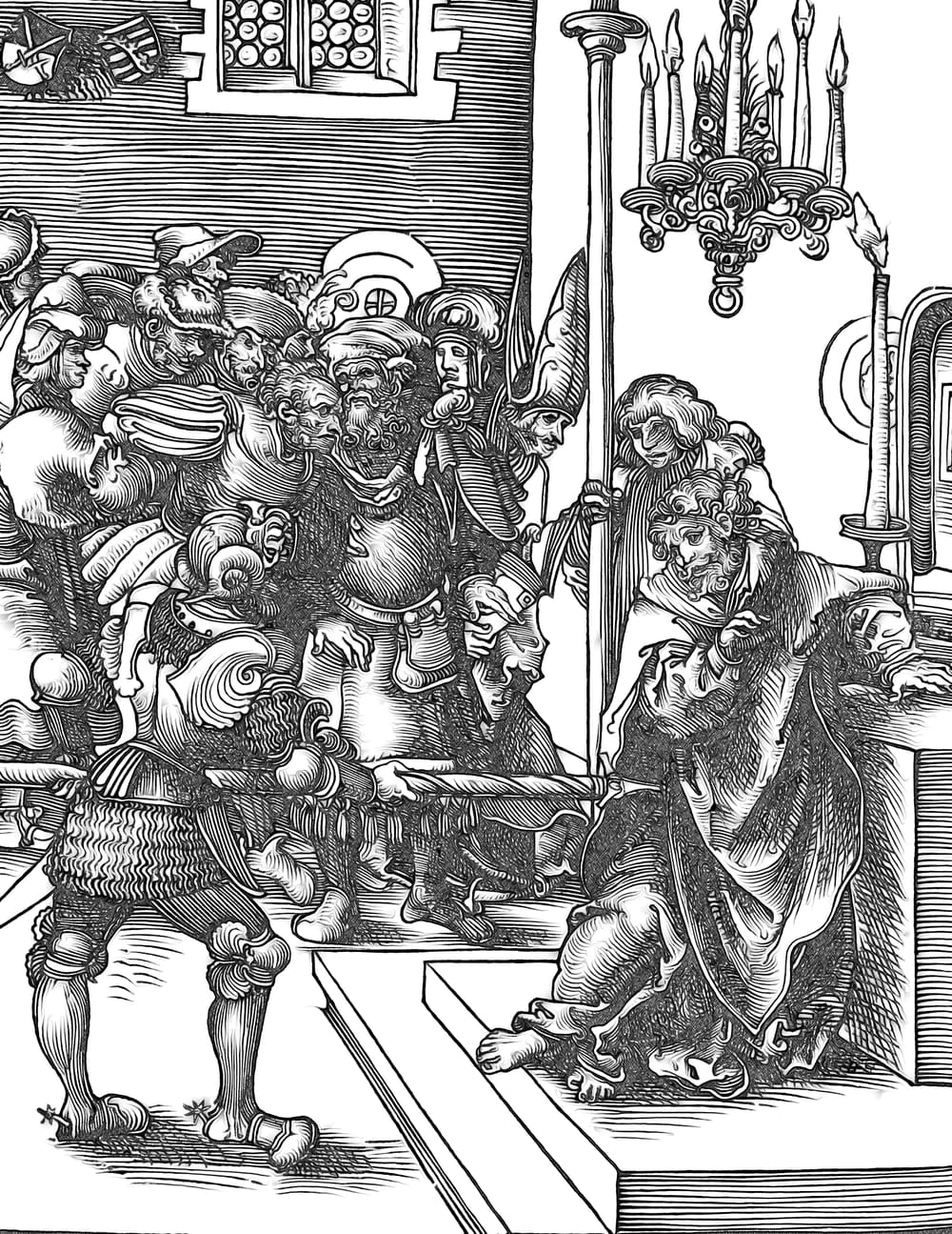 The Martyrdom of Saint Thomas the Apostle - Catholic Coloring Page