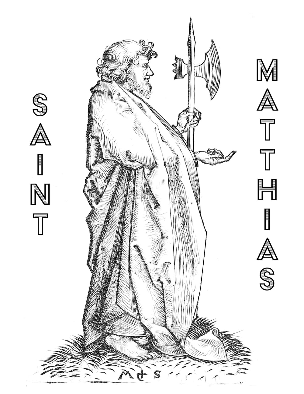 Saint Matthias - Catholic Coloring Page