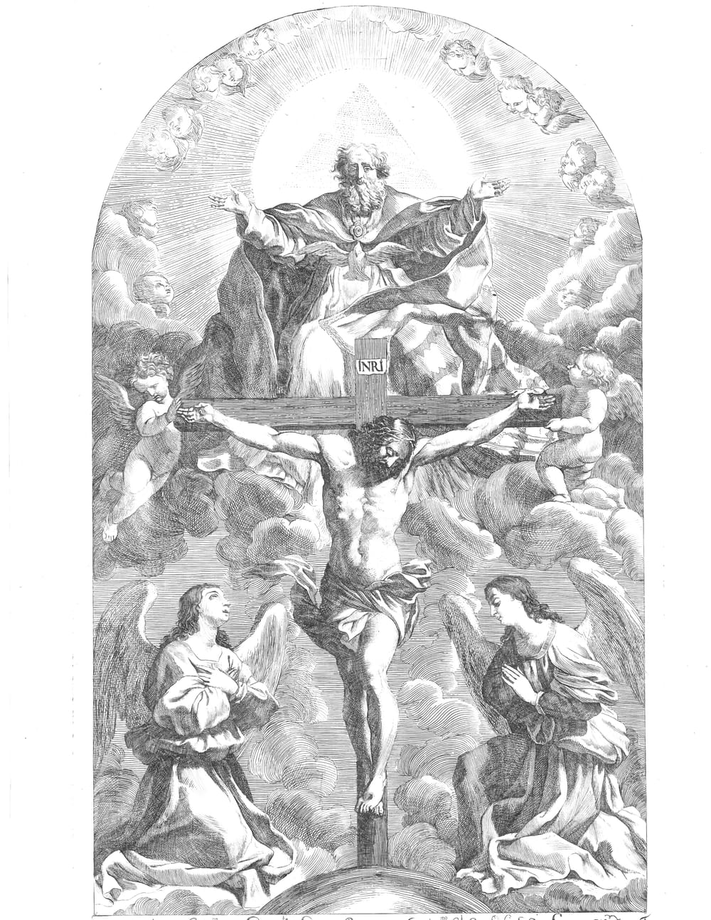 Holy Trinity (1685–1723) by Robert van Audenaerd - Catholic Coloring Page