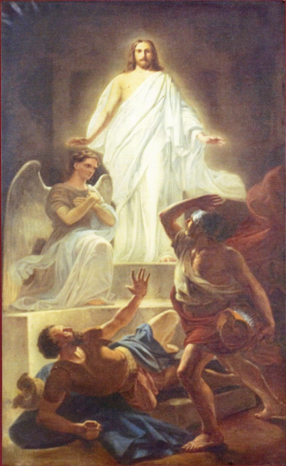 Risen Christ (19th Century) by Unknown - Public Domain Catholic Painting