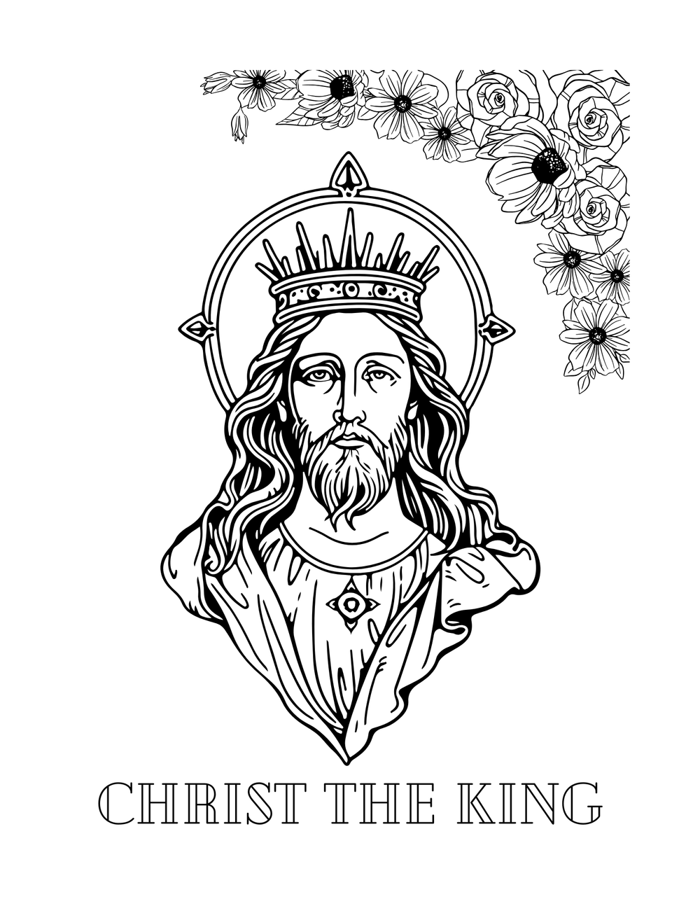Christ the King (2025) - Catholic Coloring Page