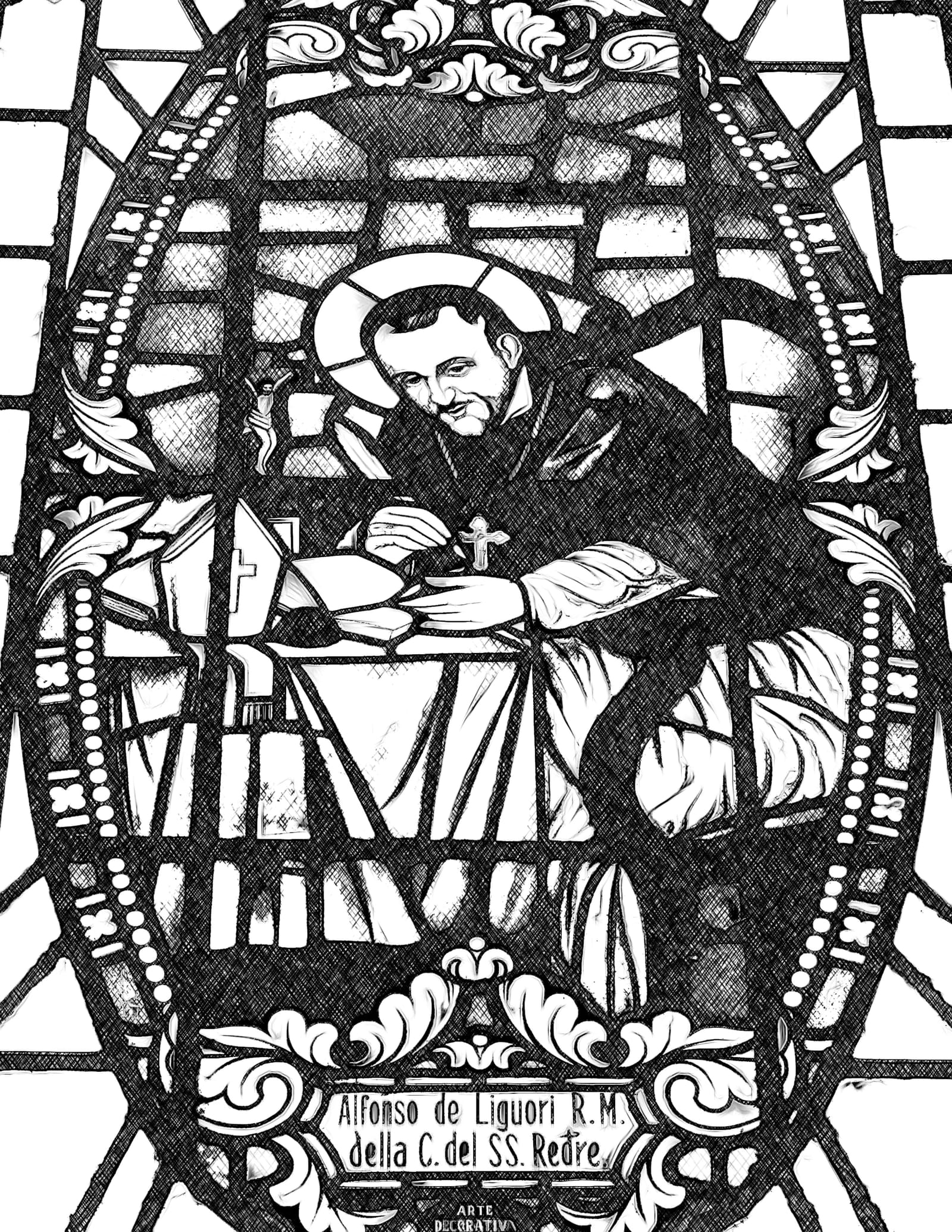 Alphonsus Liguori - Catholic Coloring Page