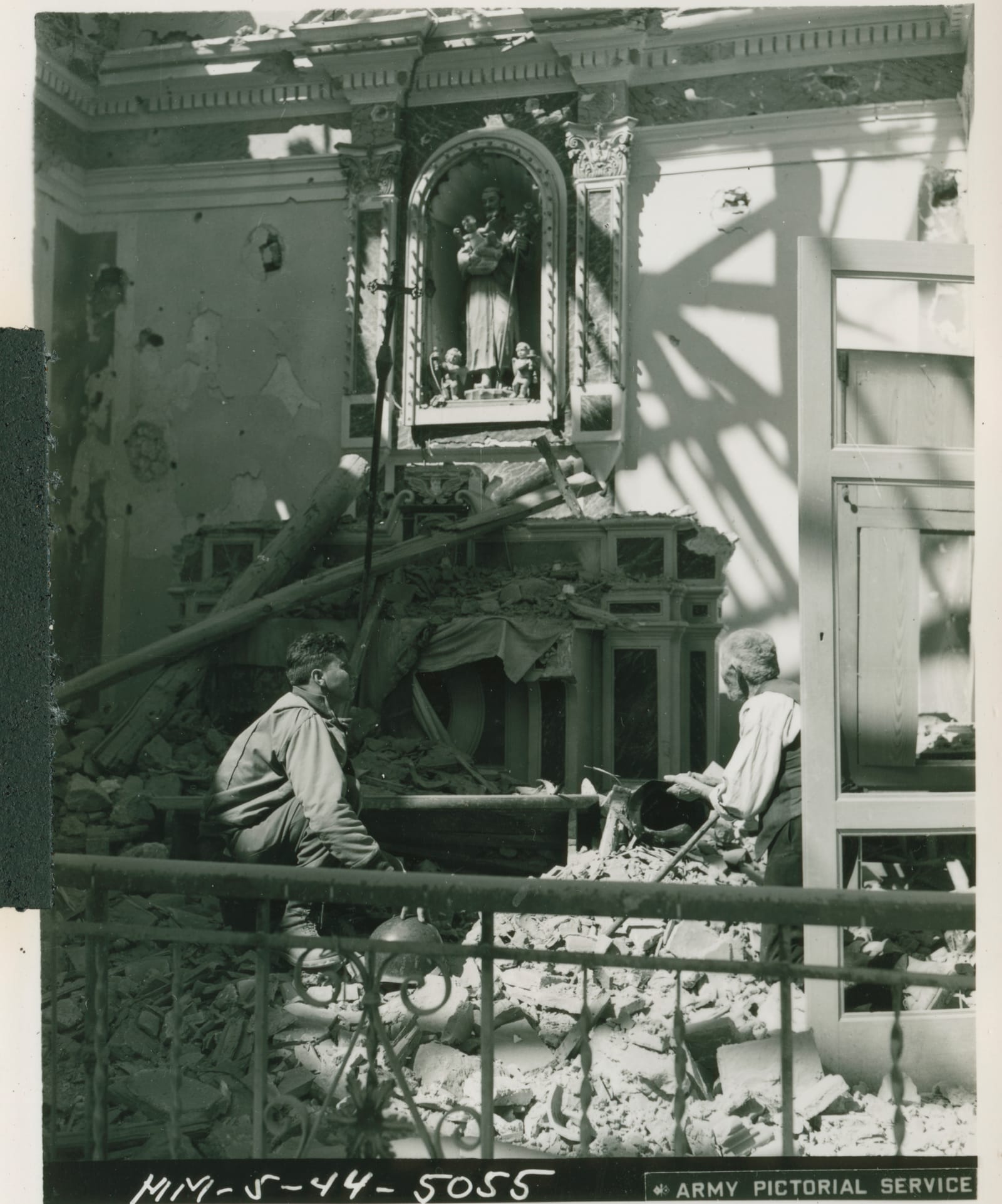 An American Soldier Praying in a Catholic Church, Italy (1944 ...