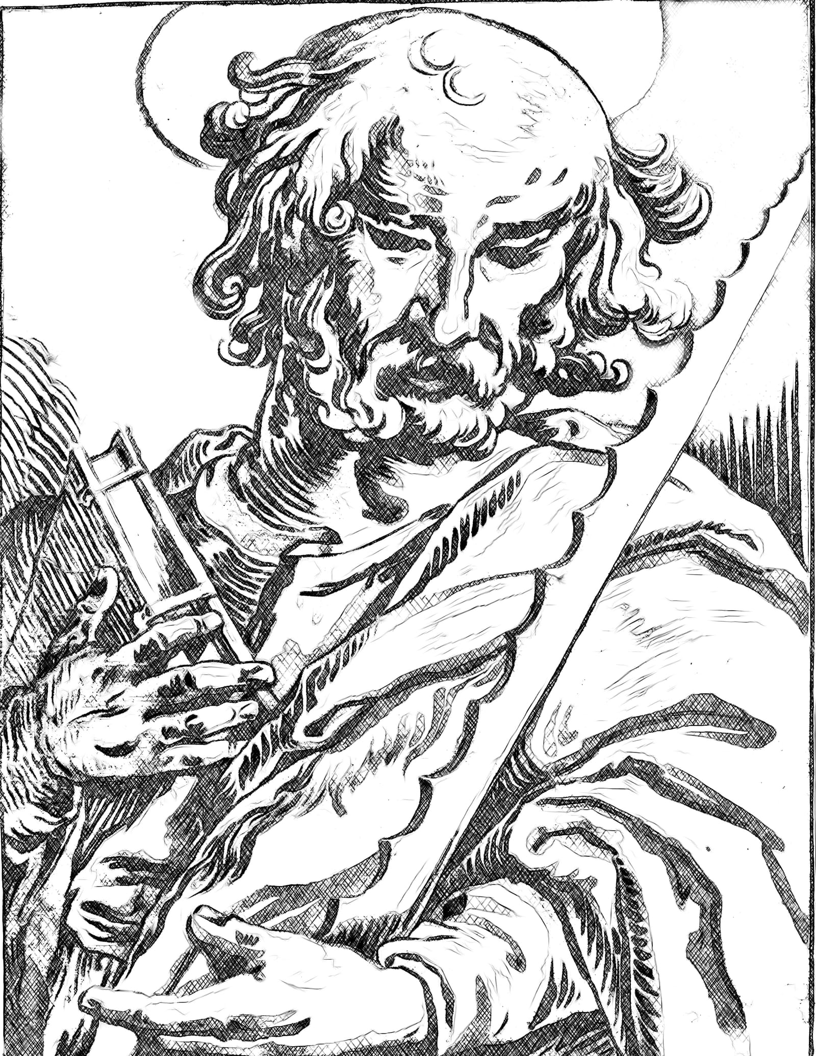 Saint Simon the Apostle - Catholic Coloring Page