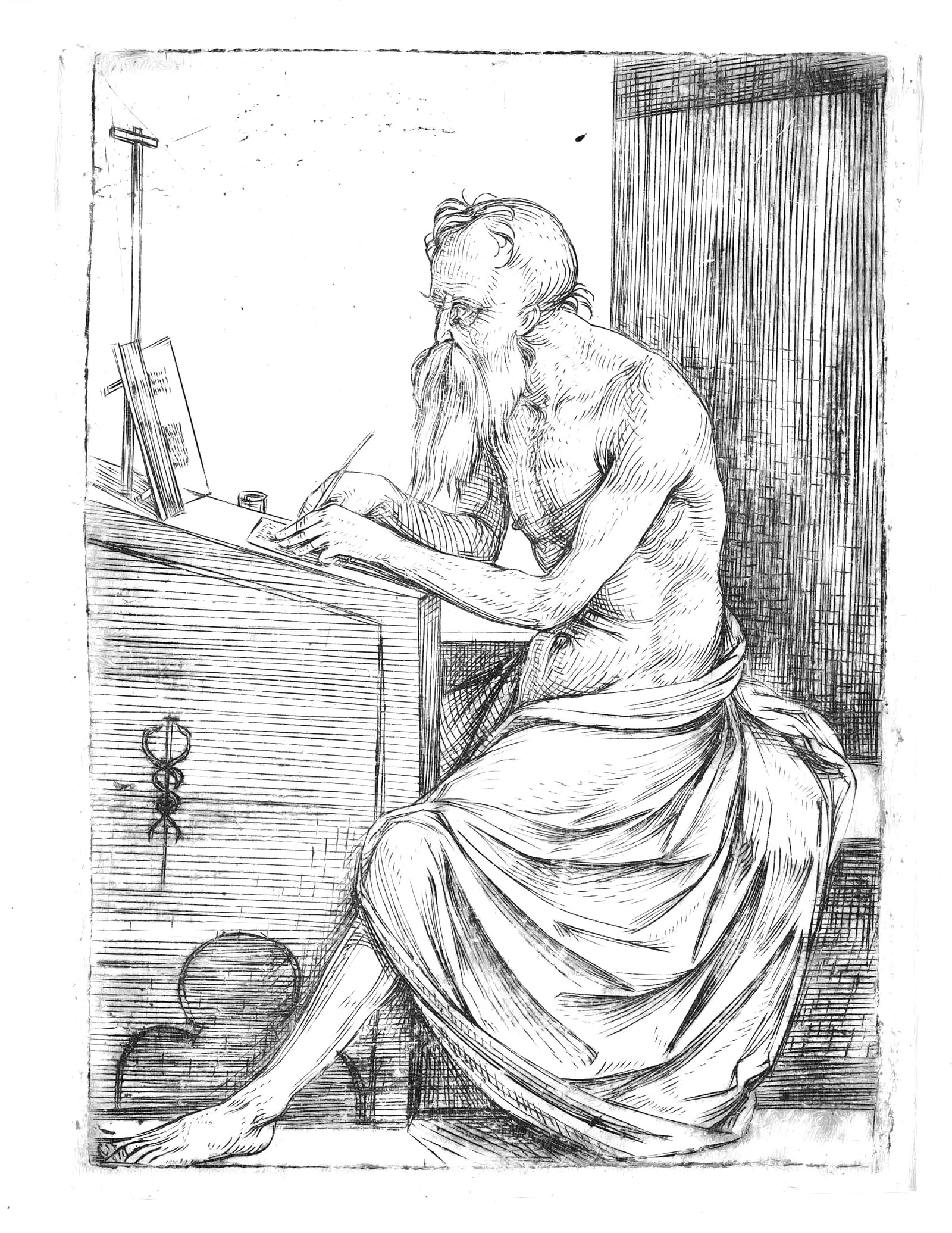 Saint Jerome (15th Century) by Jacopo de' Barbari - Catholic Coloring Page
