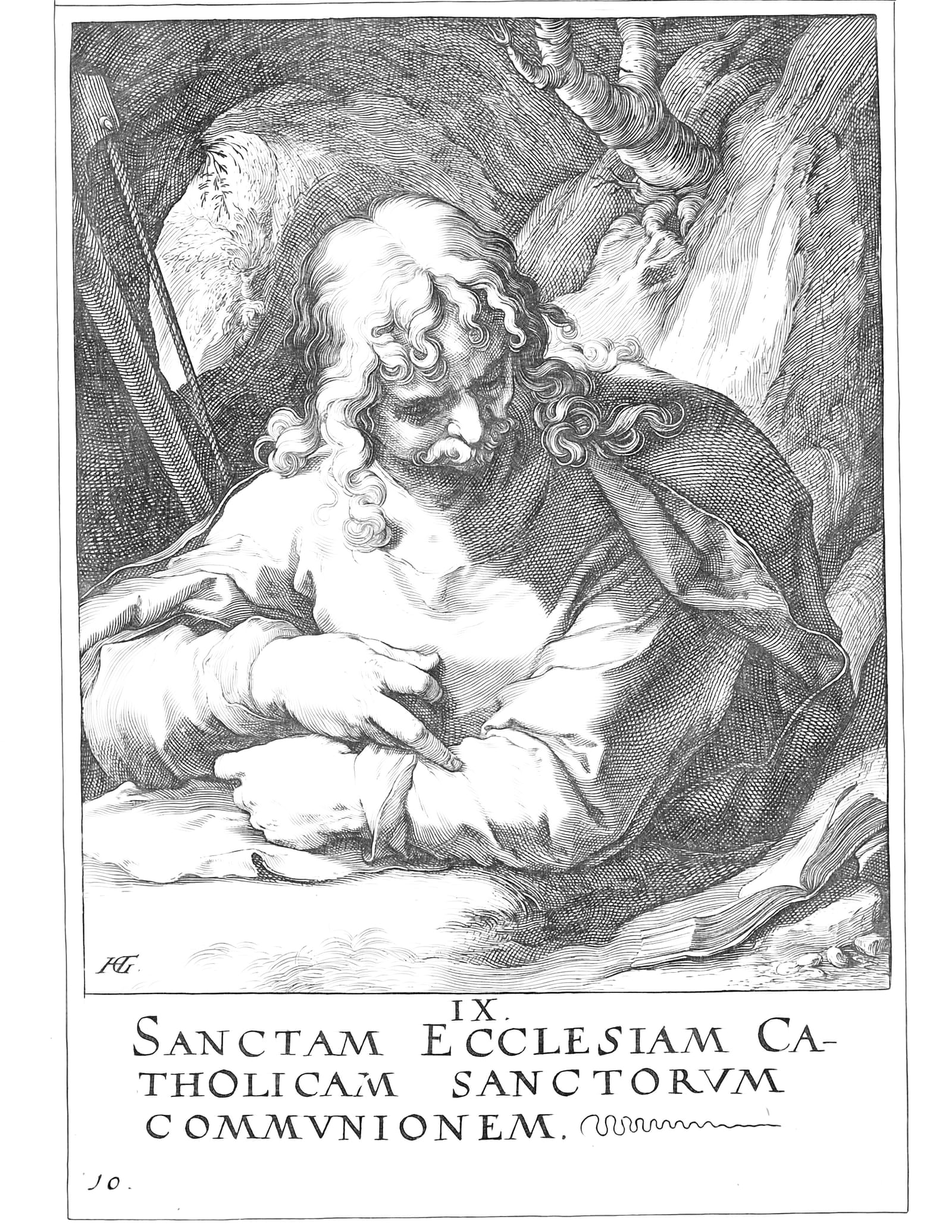 Saint James the Less (1589) by Hendrick Goltzius - Catholic Coloring Page