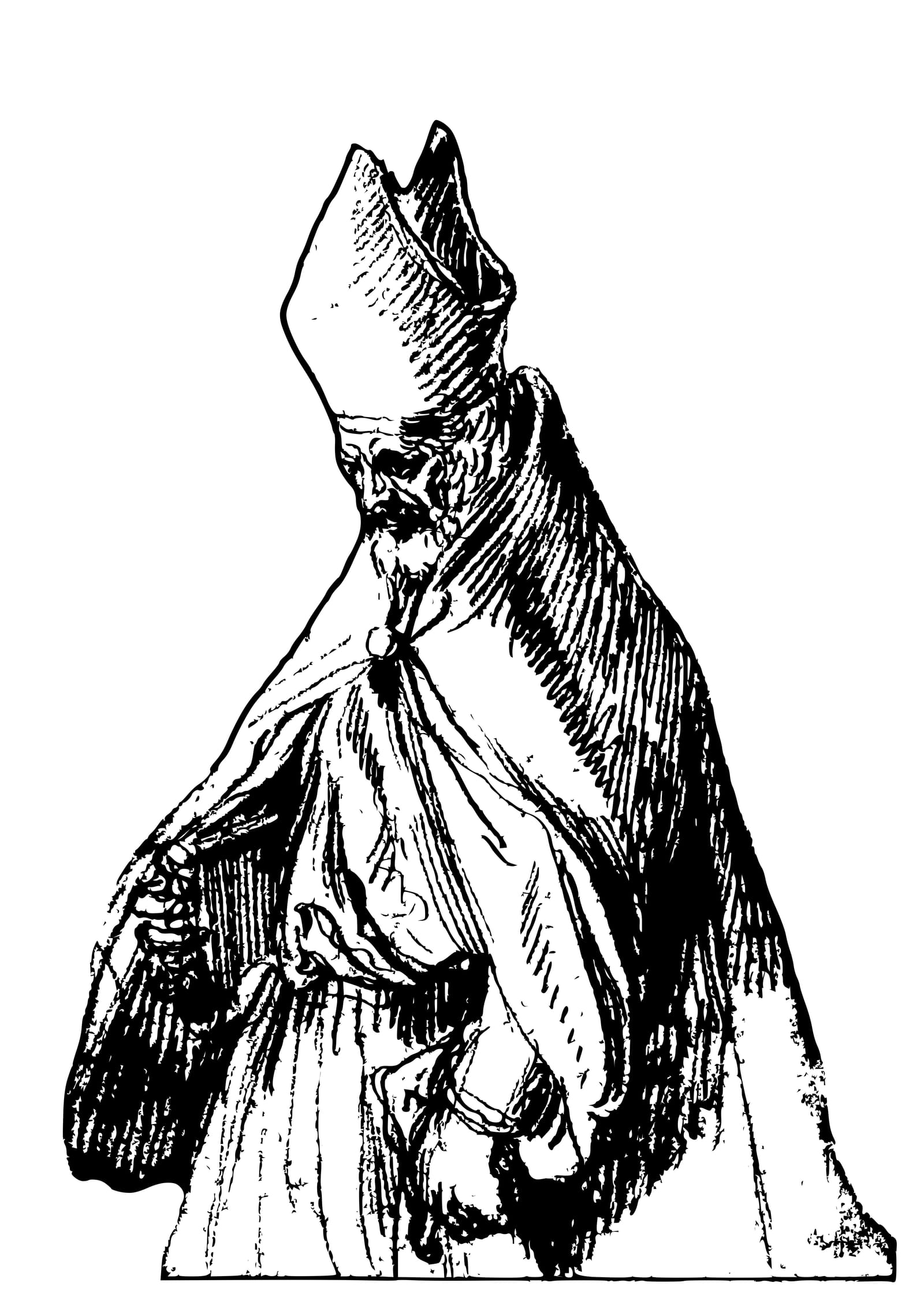 Catholic Bishop (1575-1679) by Jacob de Gheyn - Catholic Coloring Page