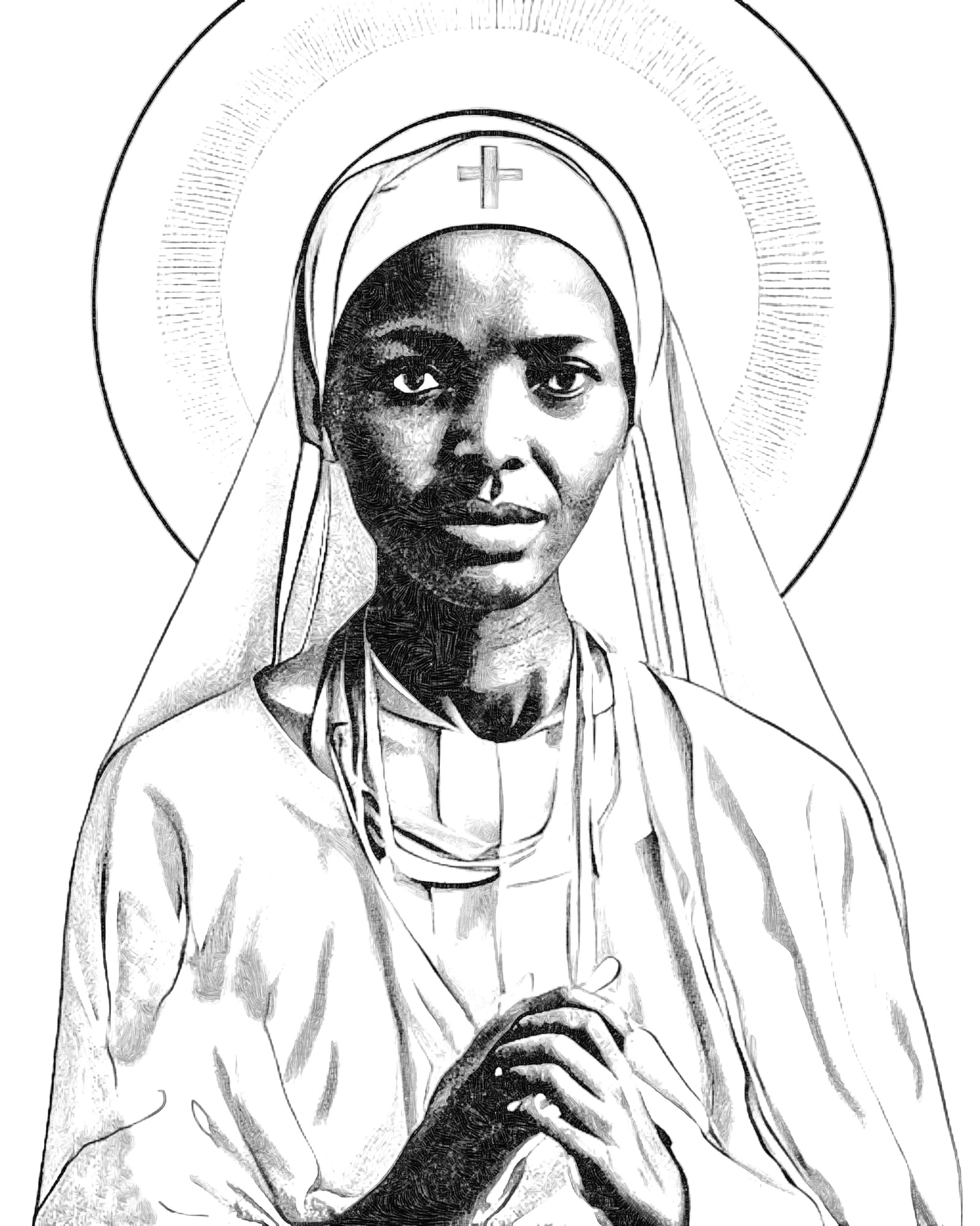 Saint Ephigenia - Catholic Coloring Page