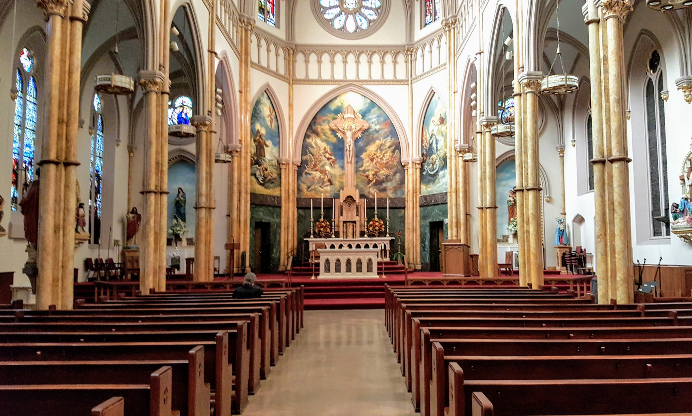 Church Interior Catholic Stock Photo