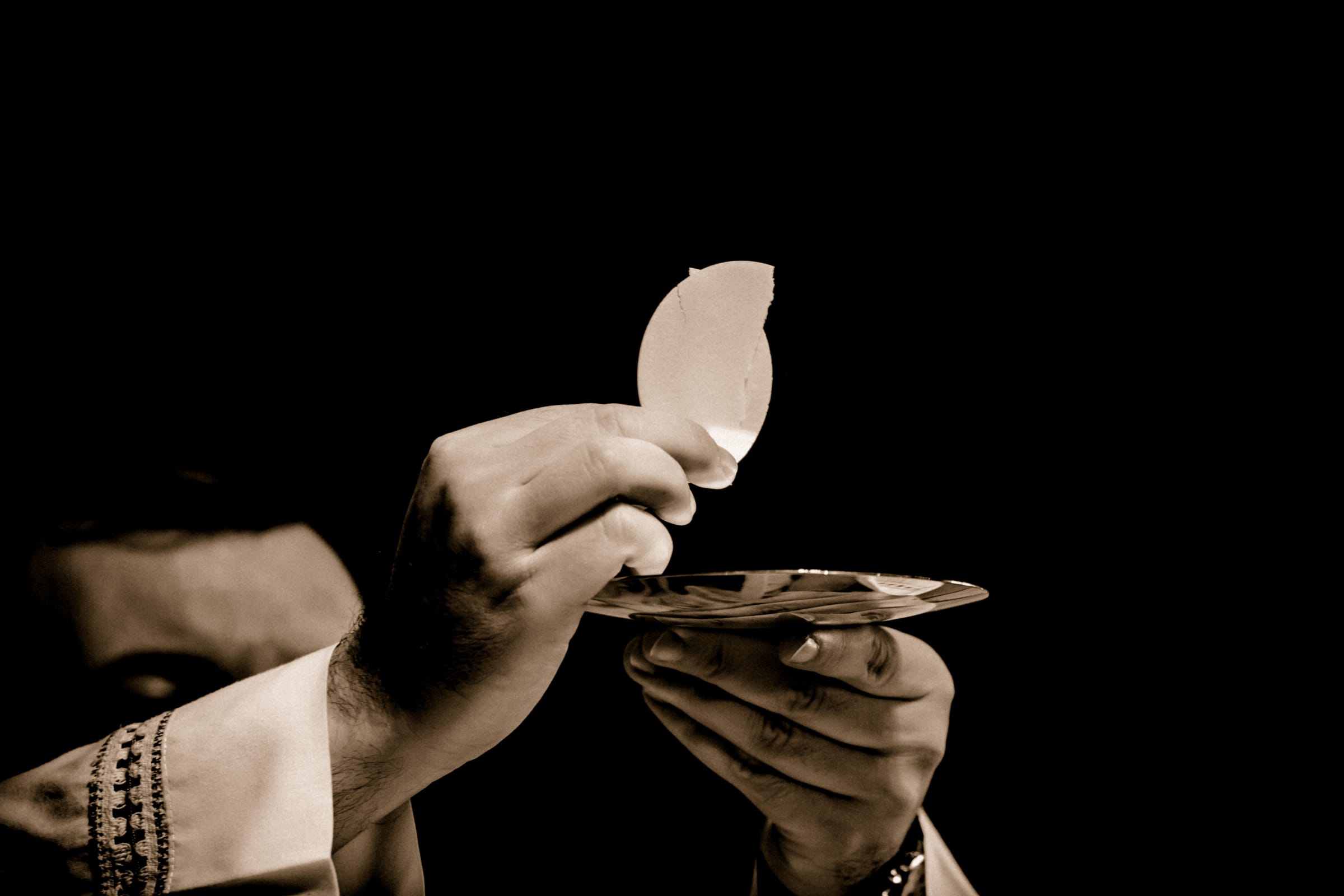 Consecration of the Eucharist - Catholic Stock Photo