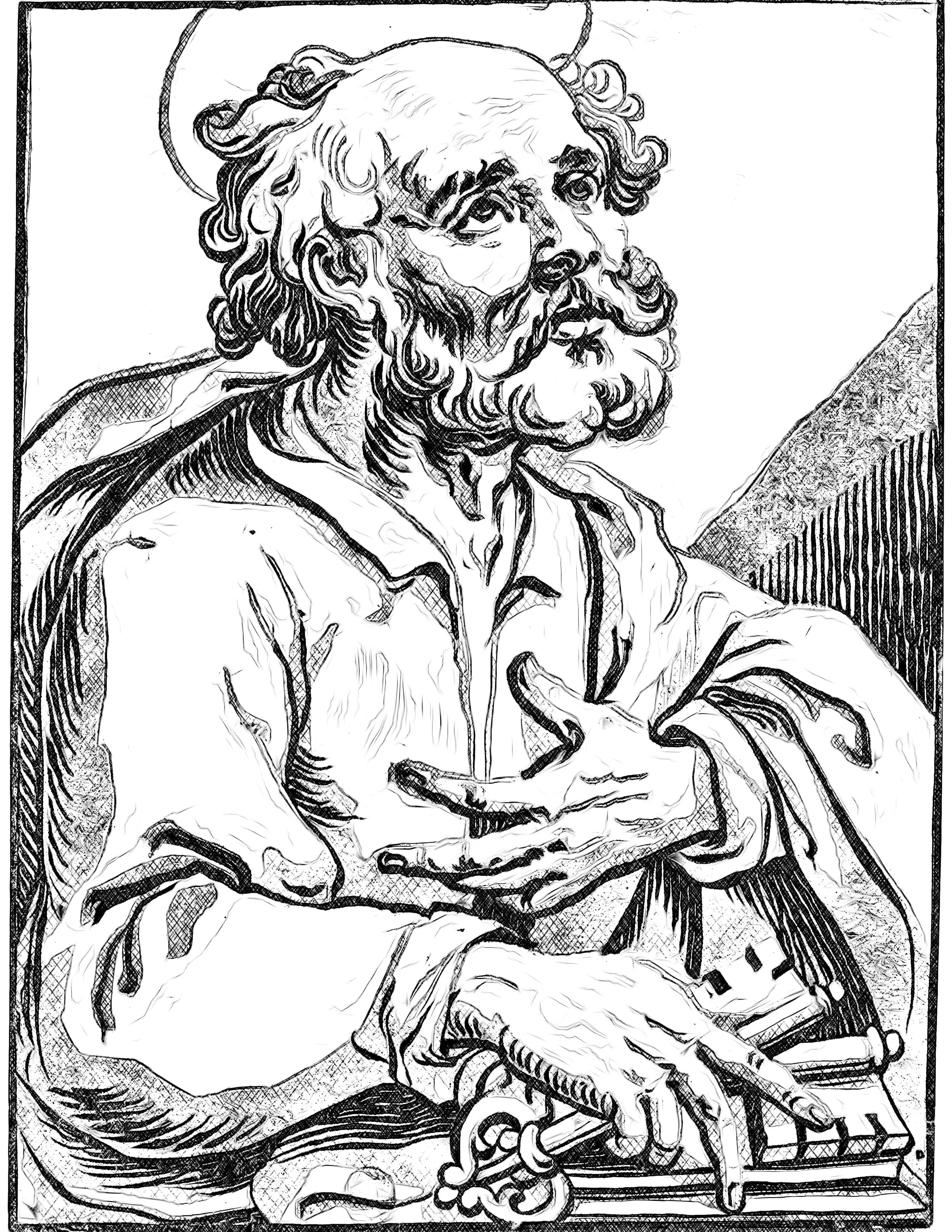 Saint Peter - Catholic Coloring Page