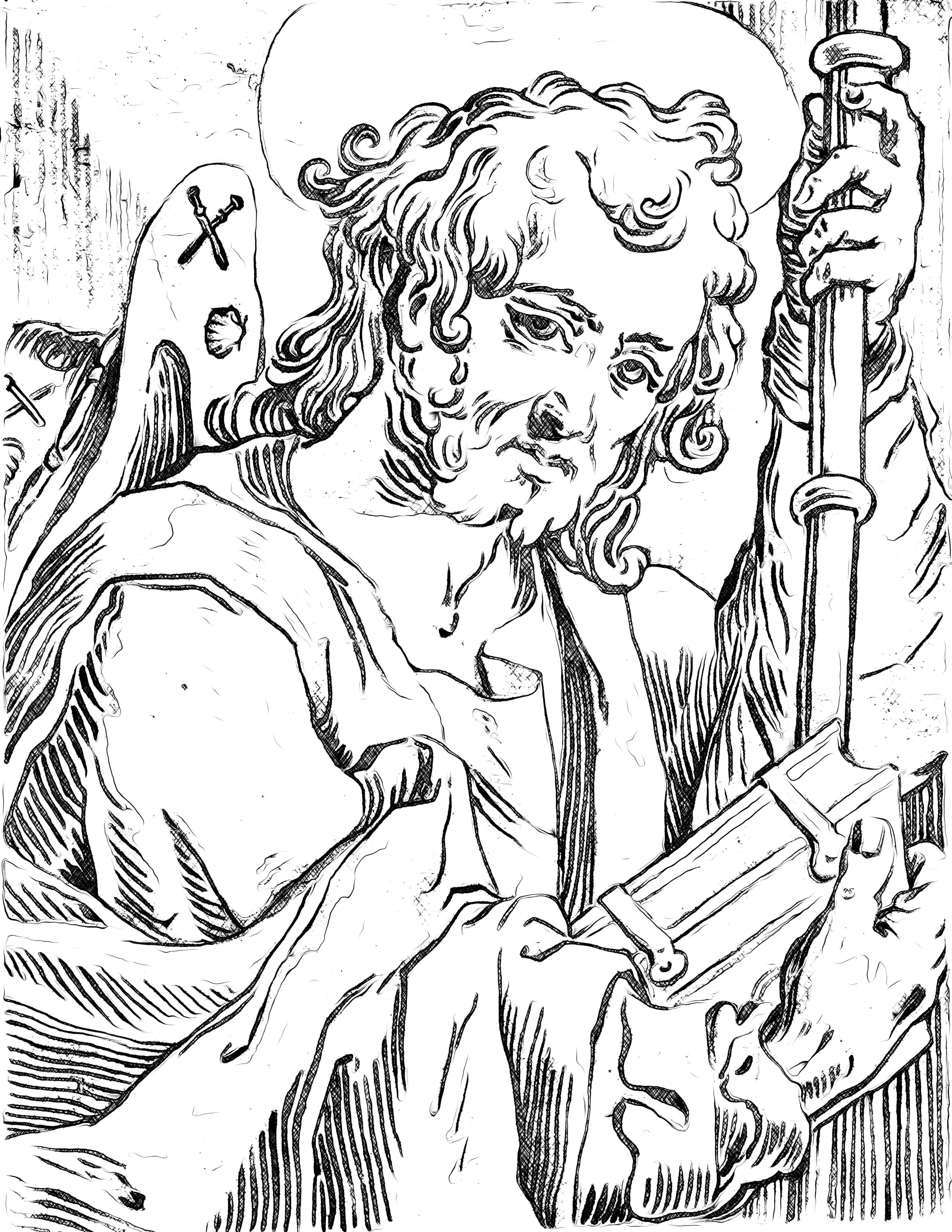Saint James the Greater - Catholic Coloring Page