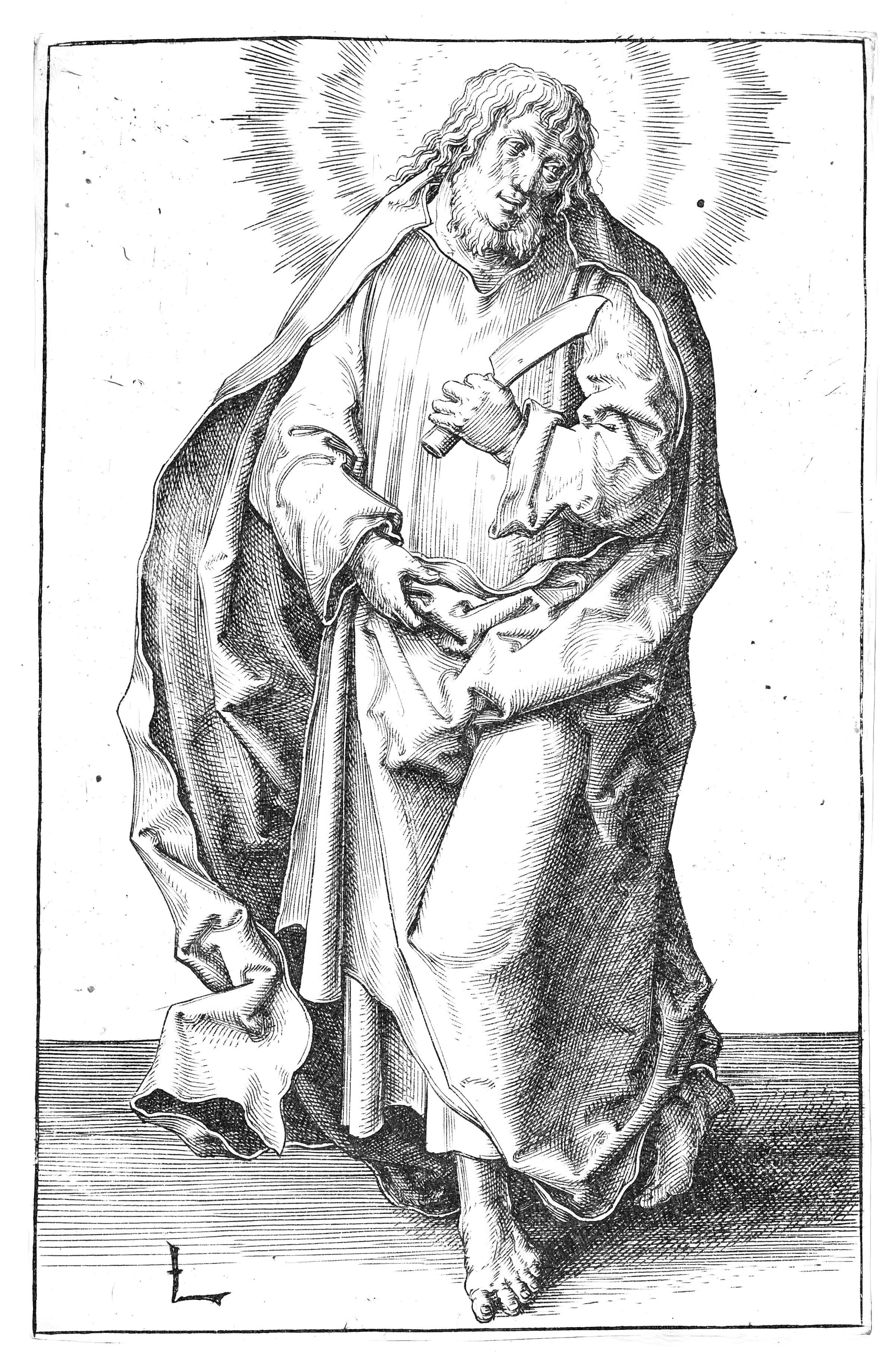 St. Bartholomew (1510) by Lucas Huygensz van Leyden - Catholic Coloring ...