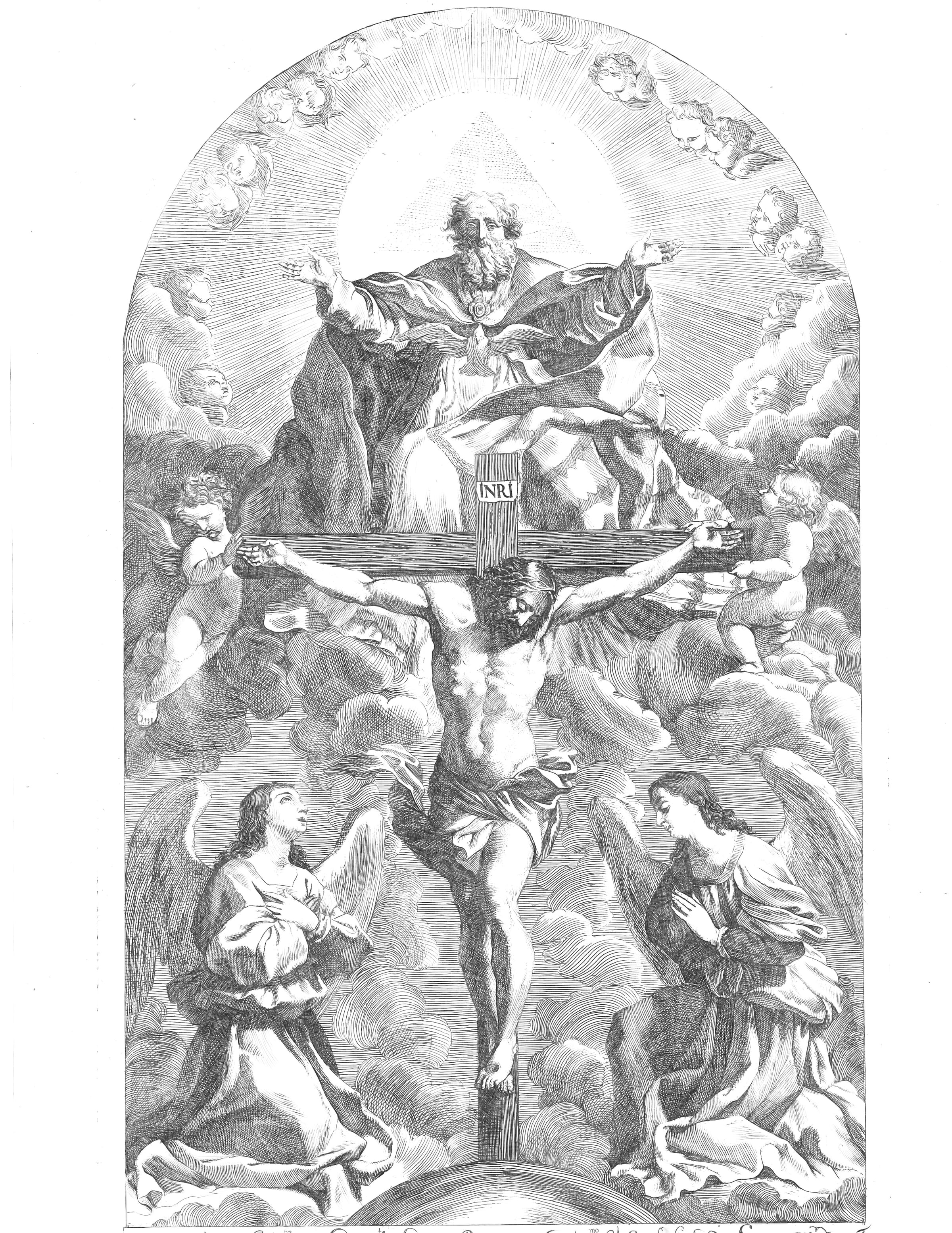 Holy Trinity (1685–1723) by Robert van Audenaerd - Catholic Coloring Page