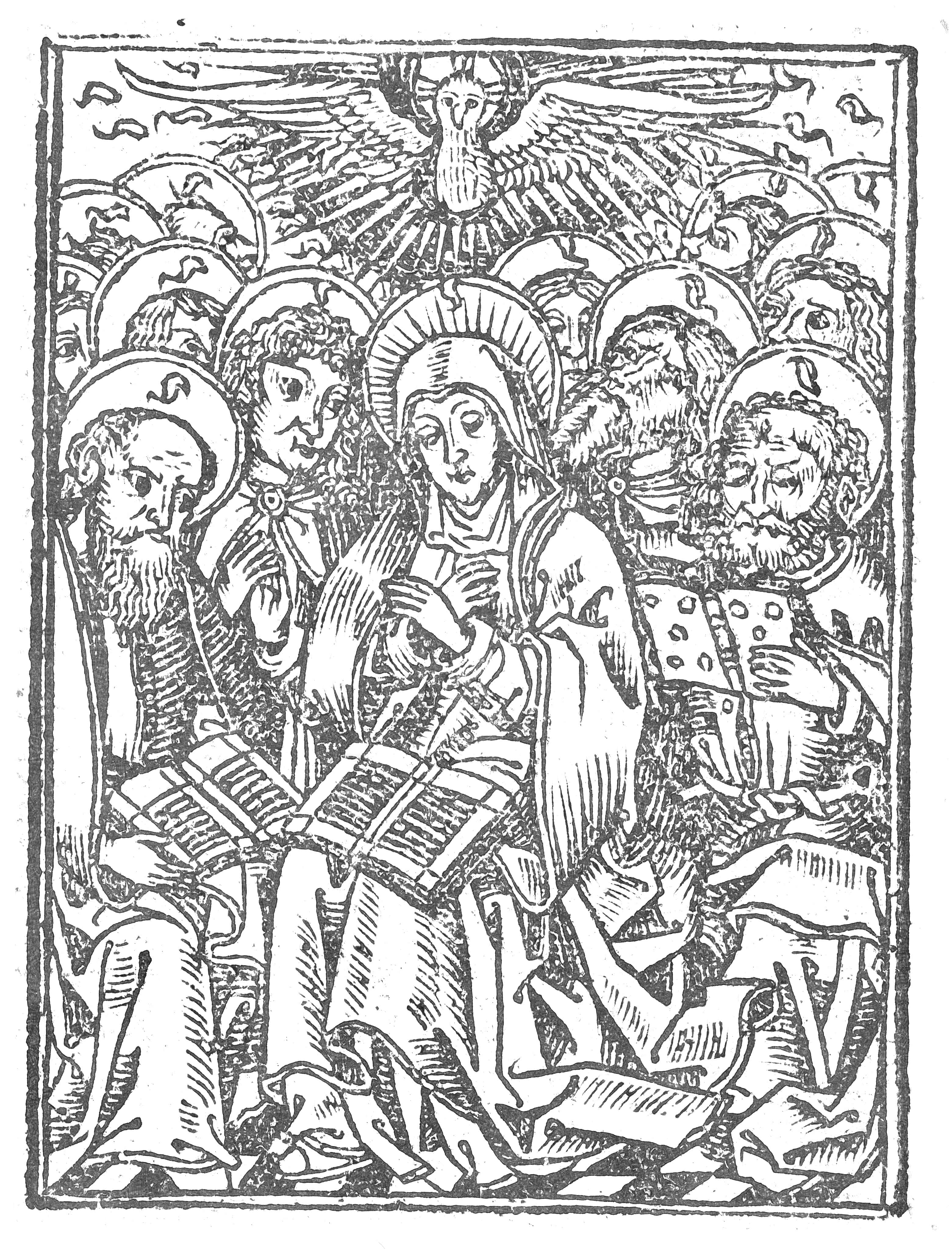 Pentecost (1503) - Bible Coloring Page