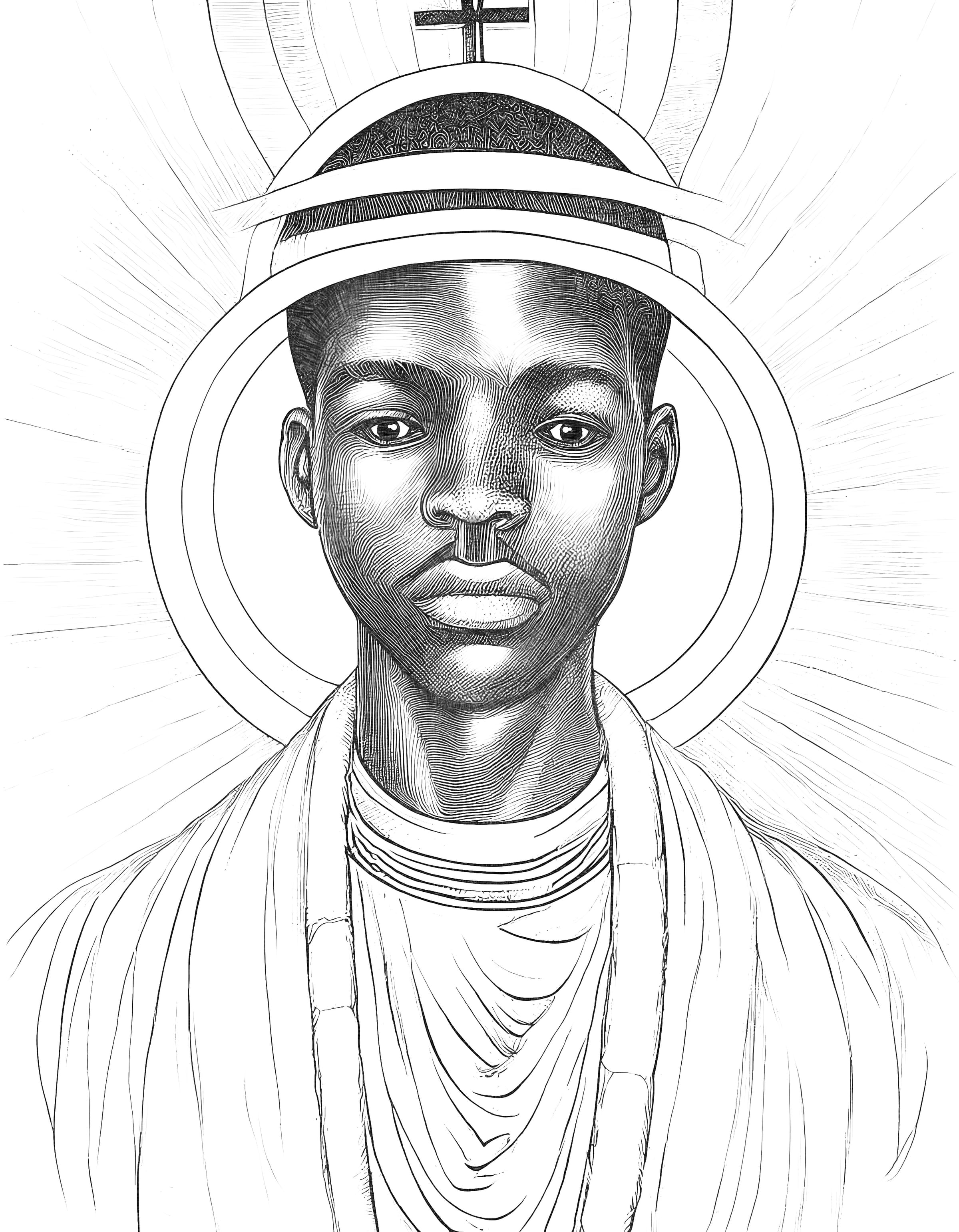 Saint Joseph Mukasa - Catholic Coloring Page