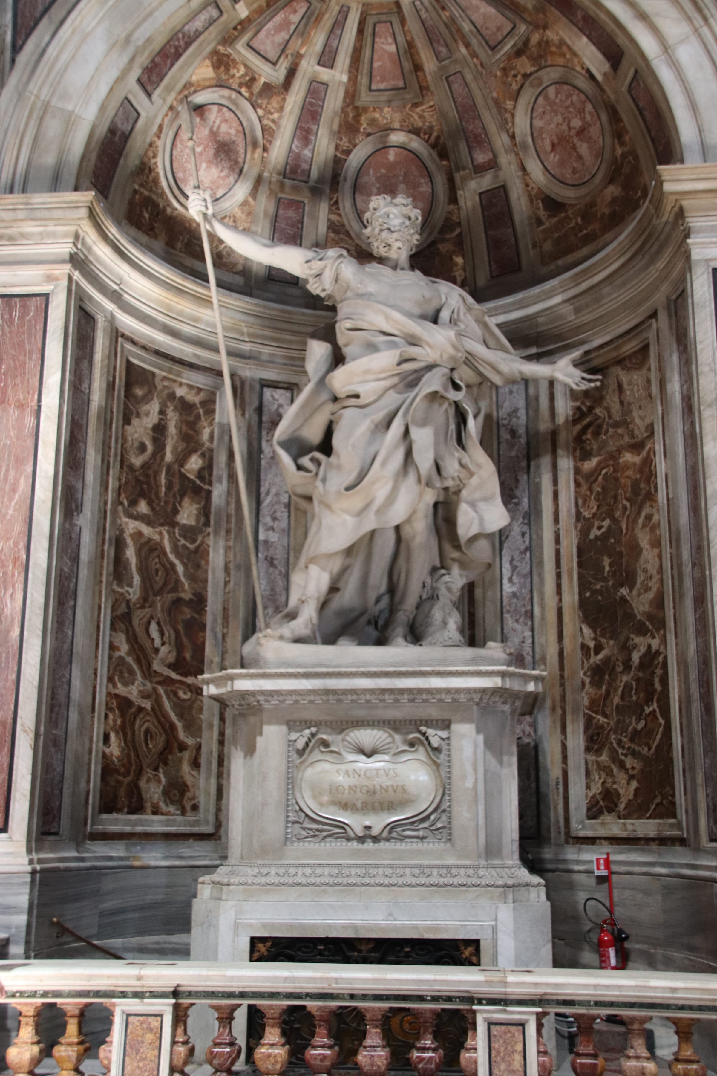 Statue of St. Longinus in St. Peter's Basilica - Catholic Stock Photo