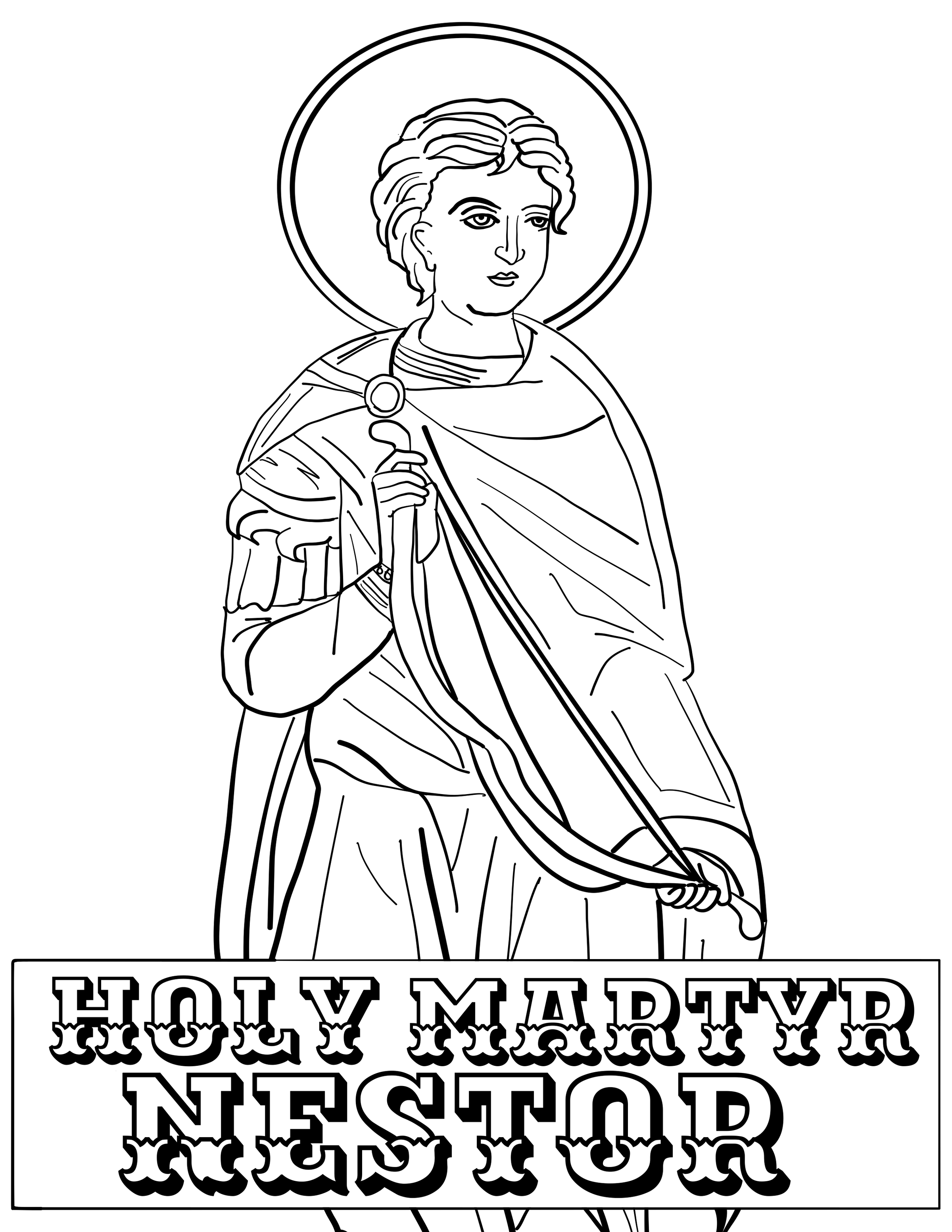 Holy Martyr Nestor (2025) by Shalone Cason - Public Domain Byzantine ...