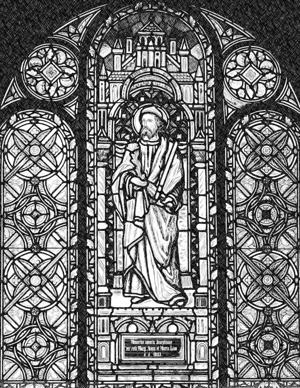 Saint Joseph - Catholic Coloring Page