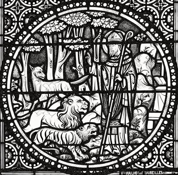 Saint Blaise - Catholic Coloring Page