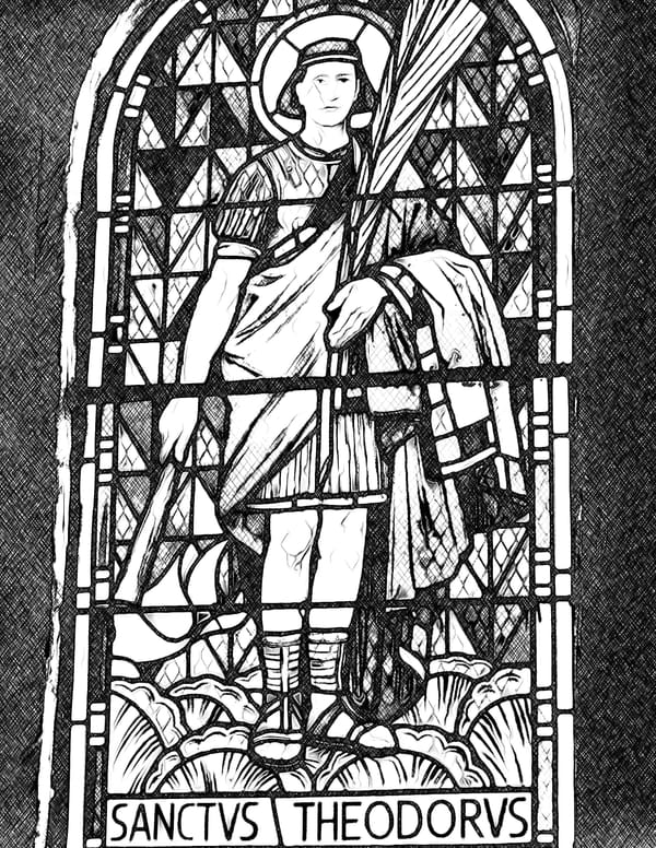 Saint Theodorus - Catholic Coloring Page