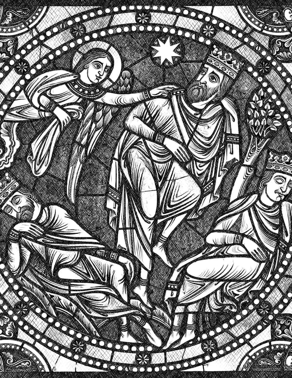 Dream of the Magi - Bible Coloring Page