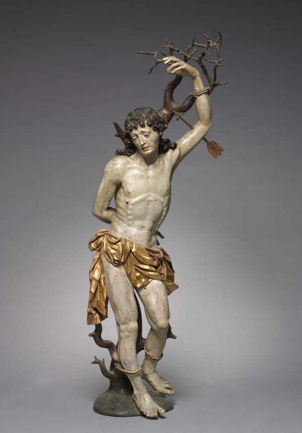 Saint Sebastian Statue (1600–1620, Germany) - Catholic Stock Photo