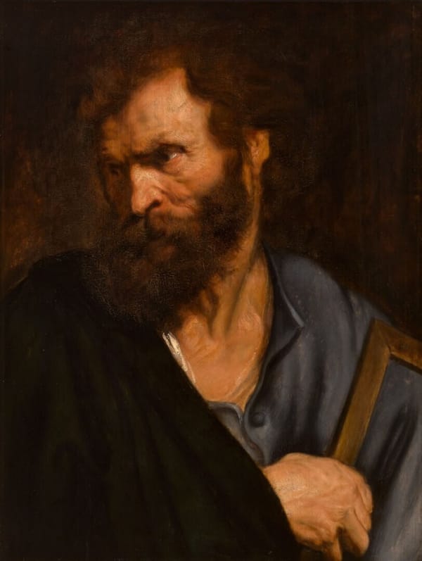 Jude the Apostle (17th Century) by Anthony van Dyck - Public Domain ...